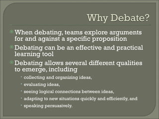Presentation on Debate | PPT