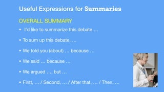 Debate Summary for Up for Debate | PPT