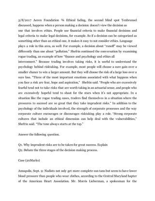 Debate the three stages of the decision making process | PDF