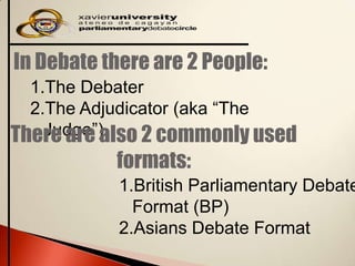 Debate workshop | PPTX