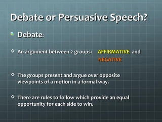 Debating an overview | PPT