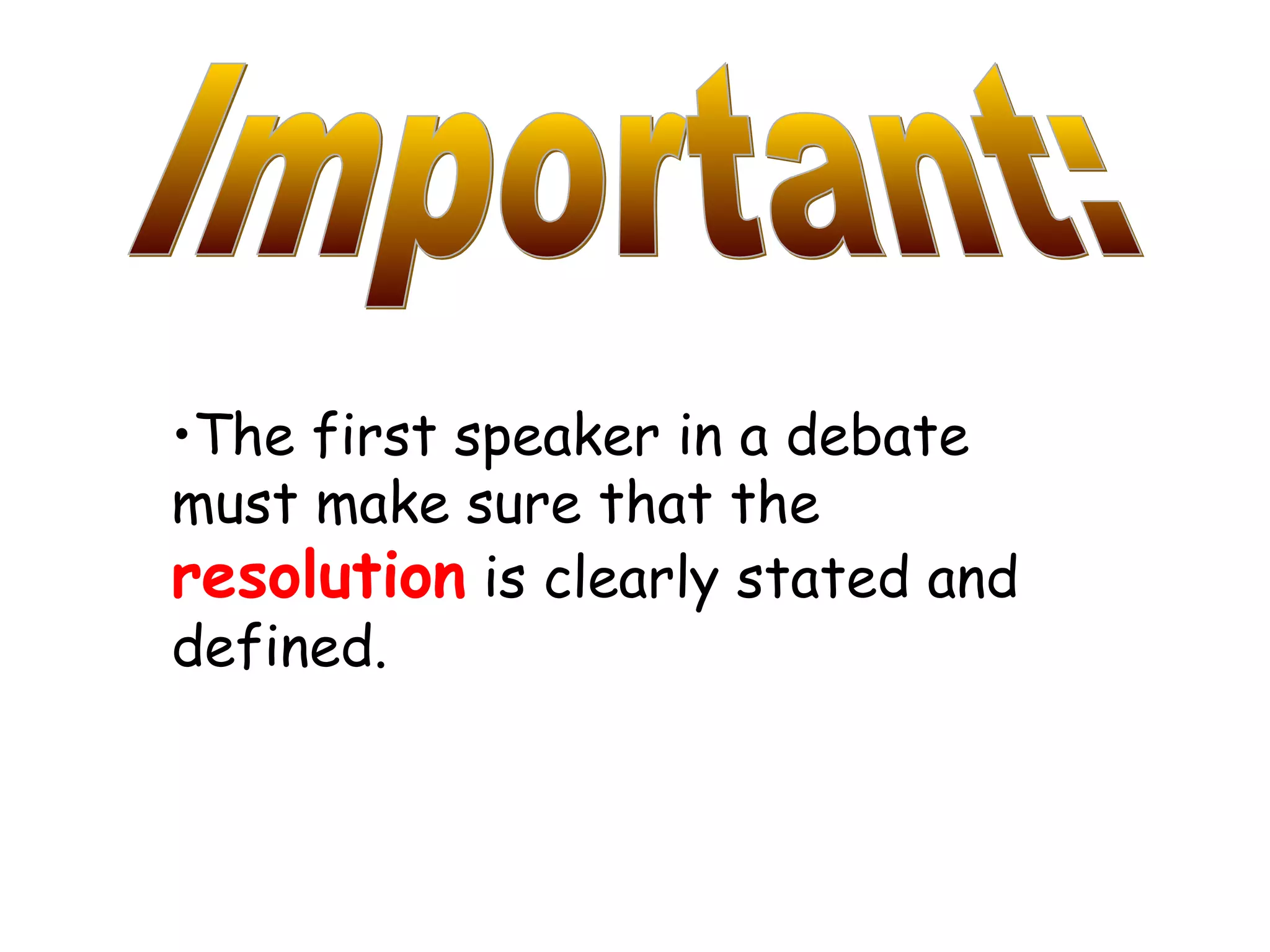 Debating dos and donts | PPT