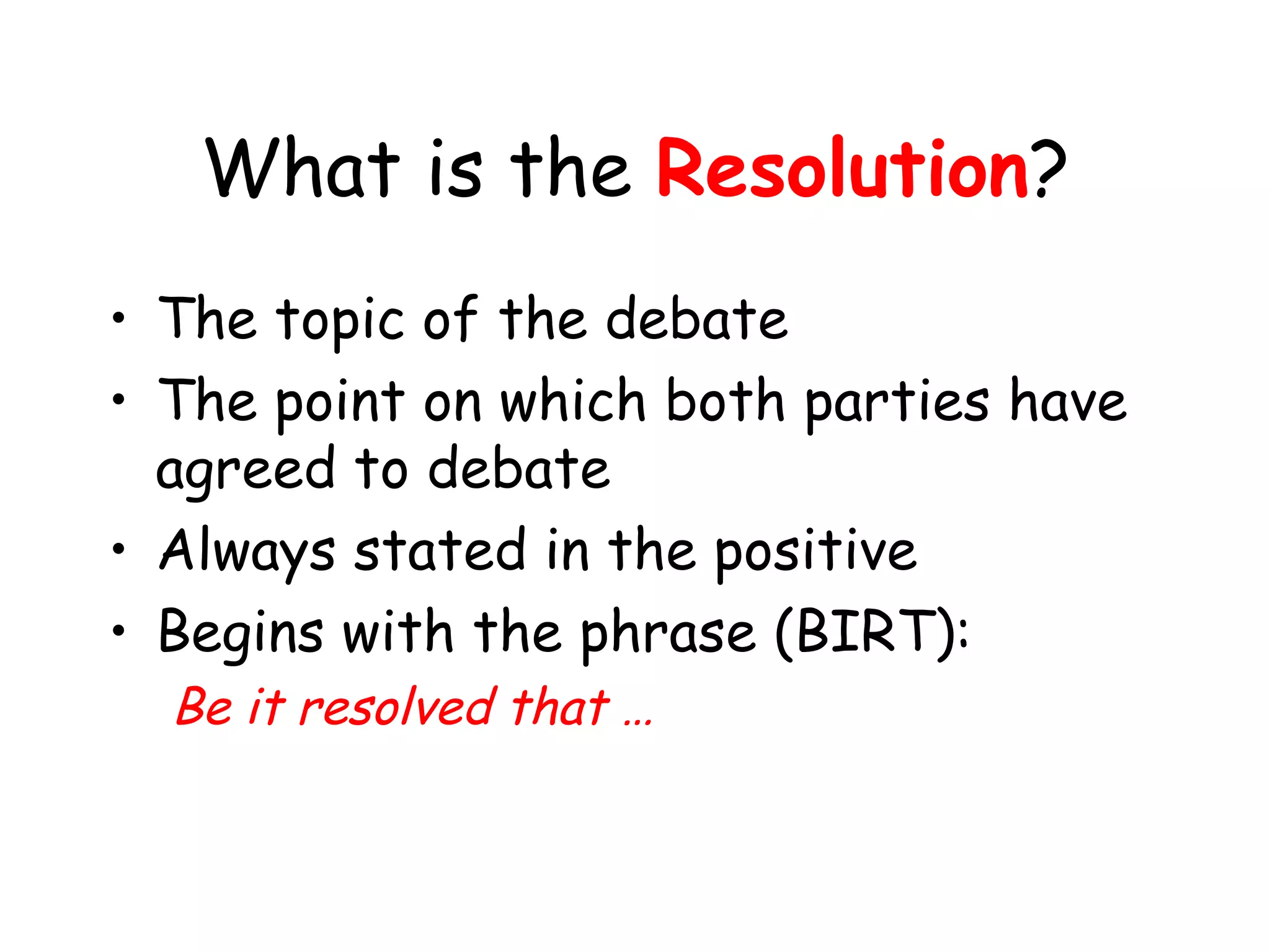 Debating dos and donts | PPT