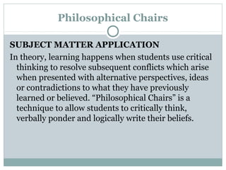 Debating methodology in the classroom | PPT