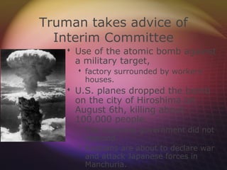 Debating the decision to drop the atomic bomb | PPT