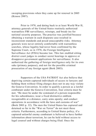 Debating the USA PATRIOT ActDonna L. Point[1]Introduct.docx