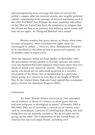 Debating the USA PATRIOT ActDonna L. Point[1]Introduct.docx