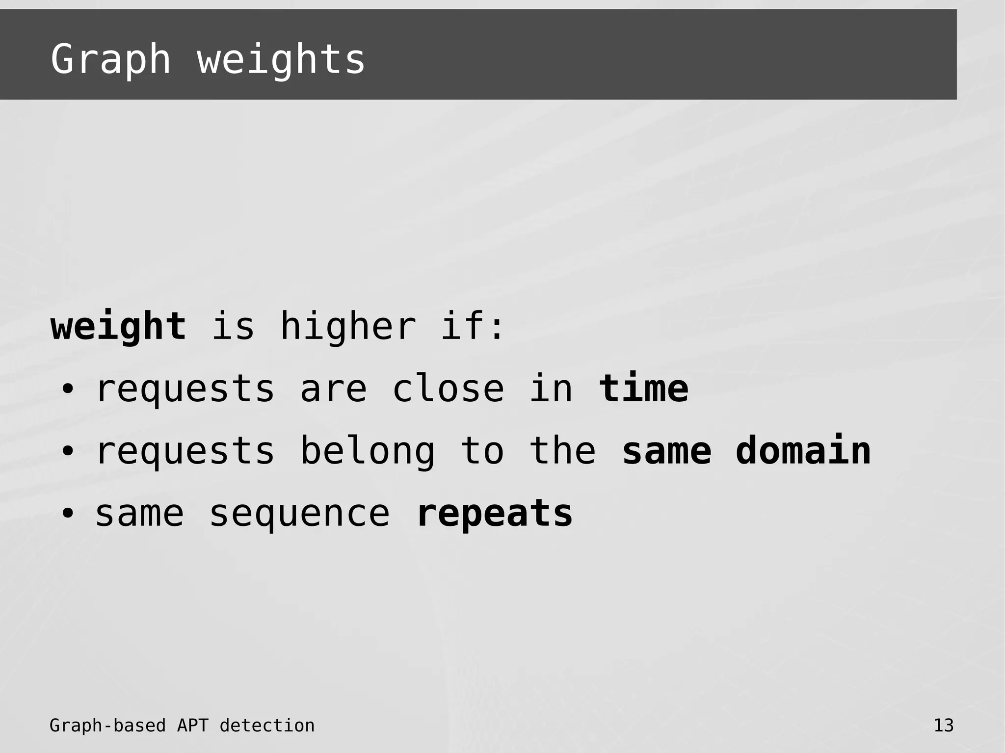 Graph based APT detection | PPT