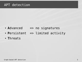 Graph based APT detection | PPT