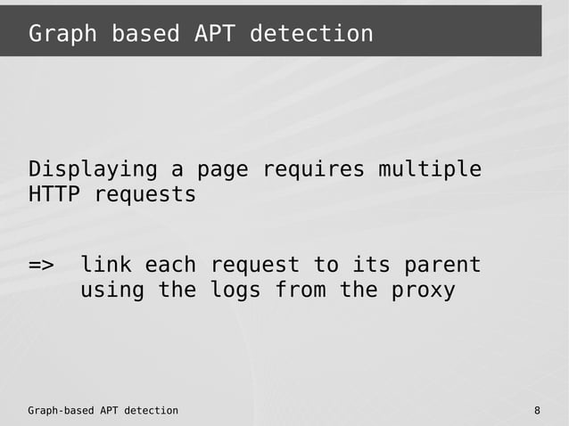 Graph based APT detection | PPT