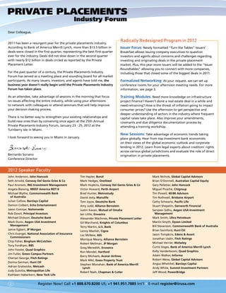 Private Placements Industry Forum | PDF