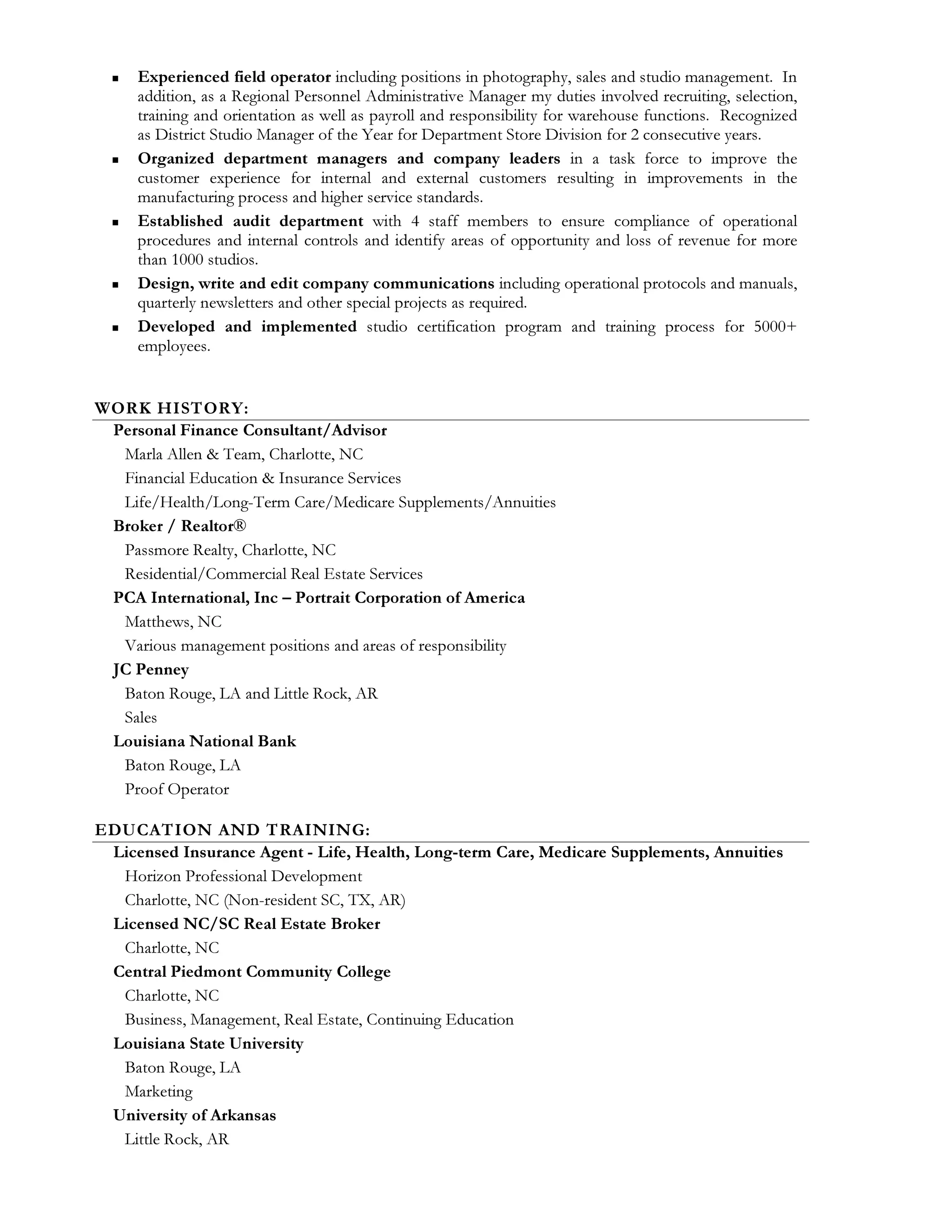 Debbie Rabe Resume 10.20.10