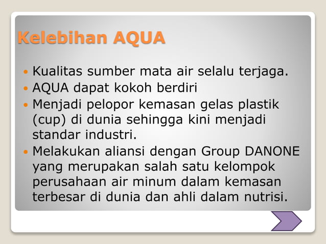 Danone AQUA oleh Debby Feramitha | PPTX