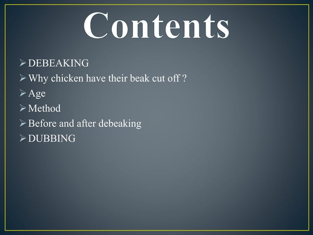 Debeaking & dumbing in poultry | PPT