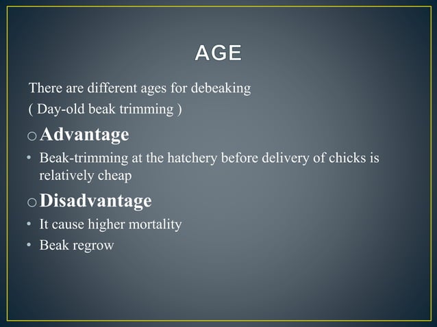 Debeaking & dumbing in poultry | PPT