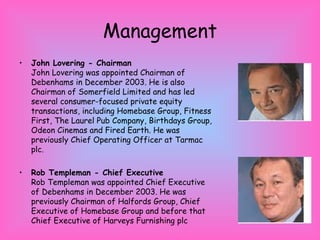 Debenhams Lynsey, Heather And John Mc Culloch | PPT