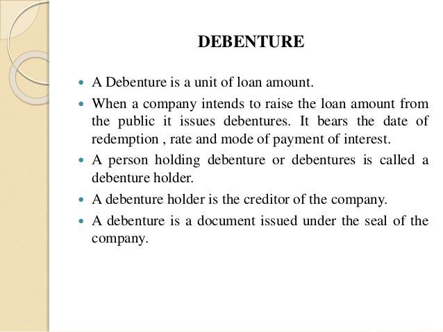 Debenture