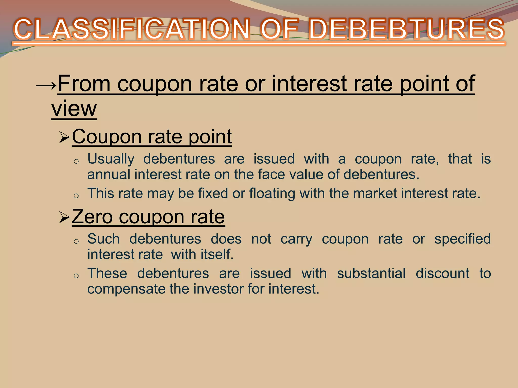 Debenture dhaval ramani | PPTX