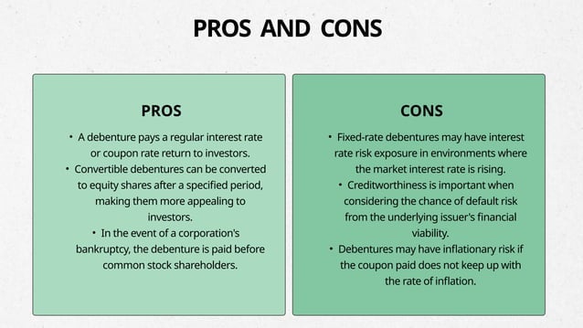 DEBENTURE pptx ll Types of debentures/ Introduction to debentures | PPT
