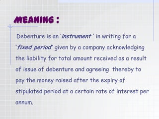 Debentures | PPTX