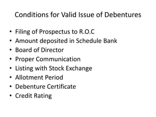 Debentures | PPTX