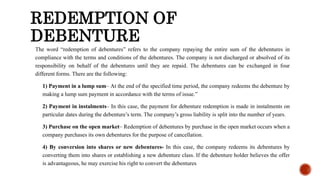 Debentures | PPTX