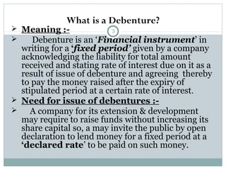 Debentures part 1 | PPT