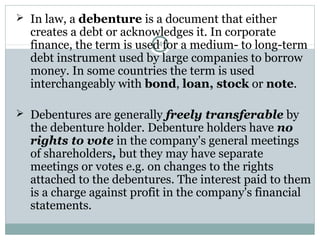 Debentures part 1 | PPT