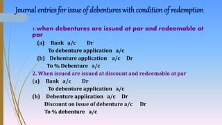 accounting for Debentures | PPTX