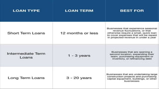 Debentures and term loan | PPTX