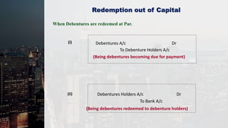 Debentures its types and Methods of Redemption of Debentures | PPTX