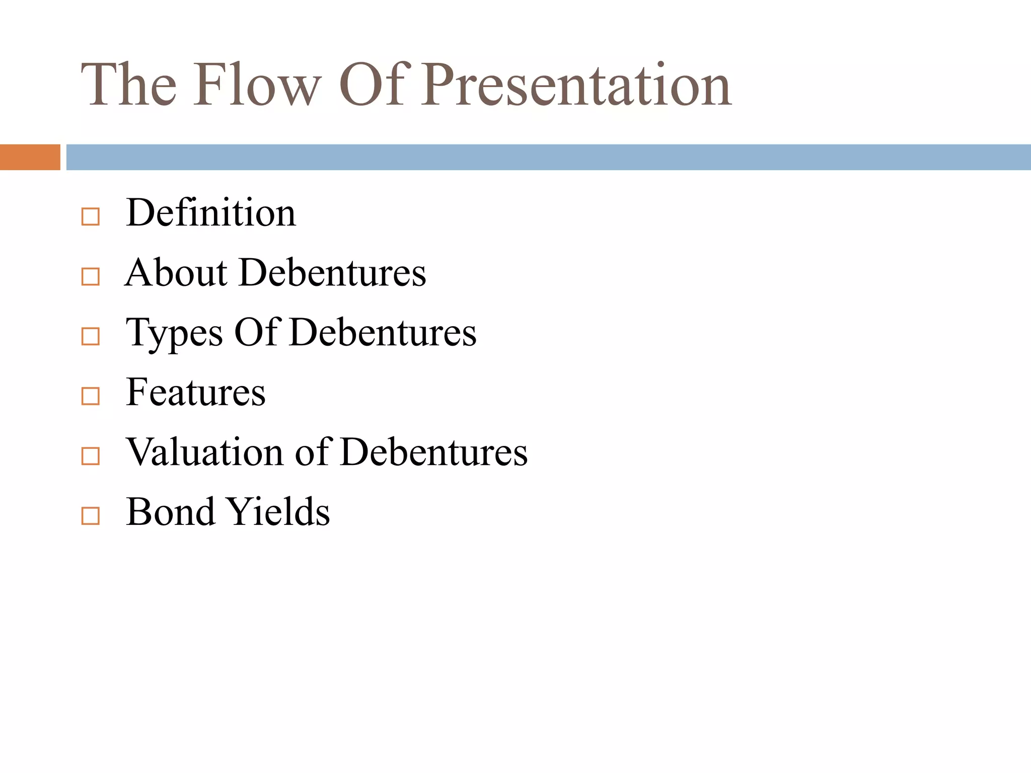 Debentures ppt | PPTX