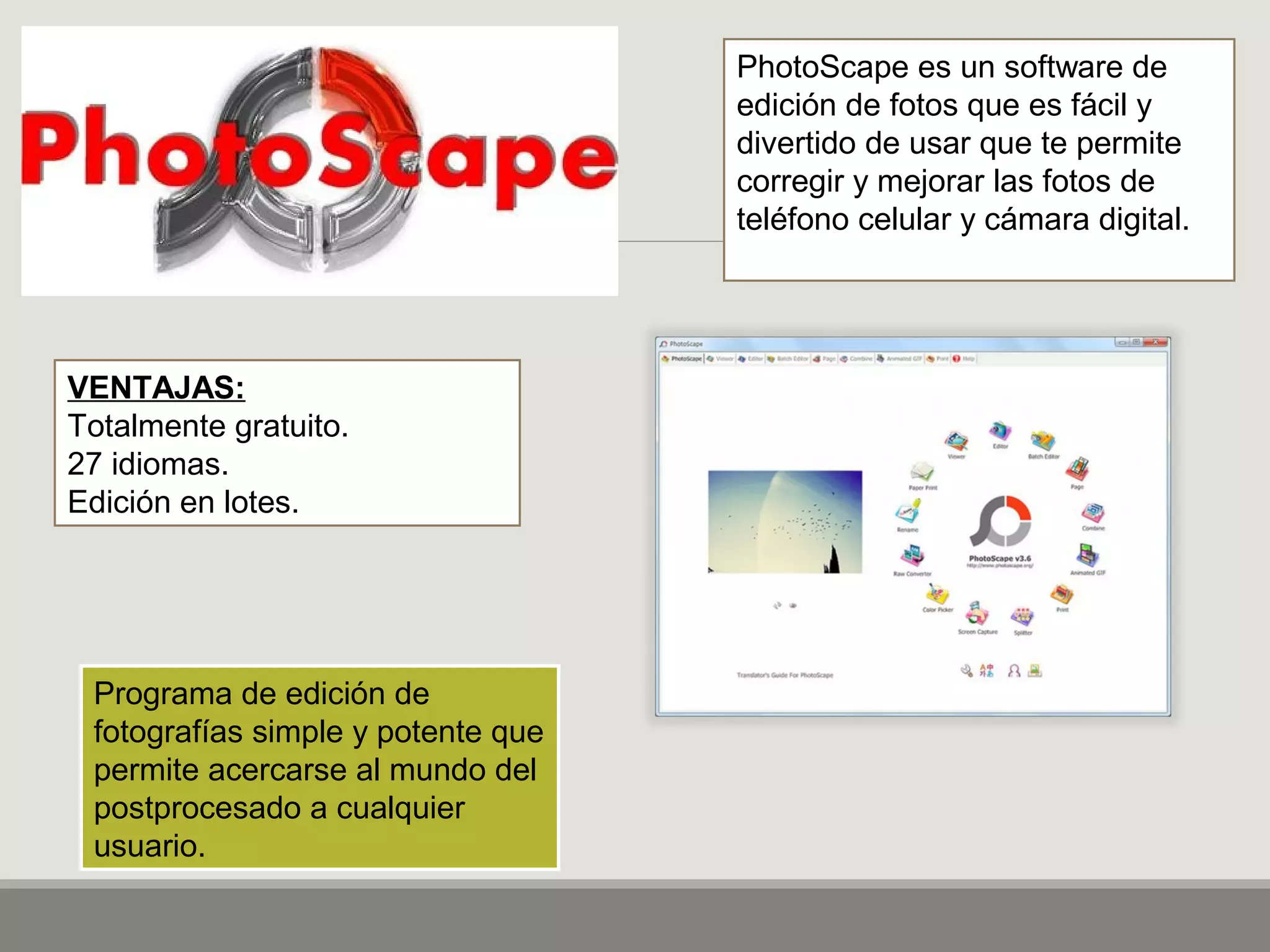 Diferentes software para realizar manipulación de imágenes | PPT