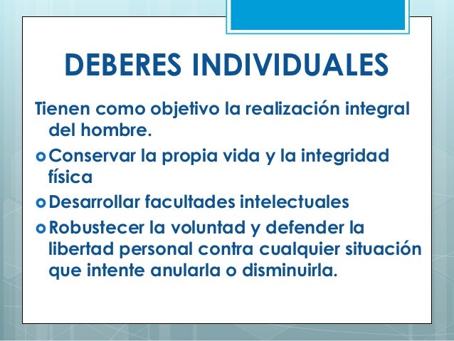 Deberes y derechos