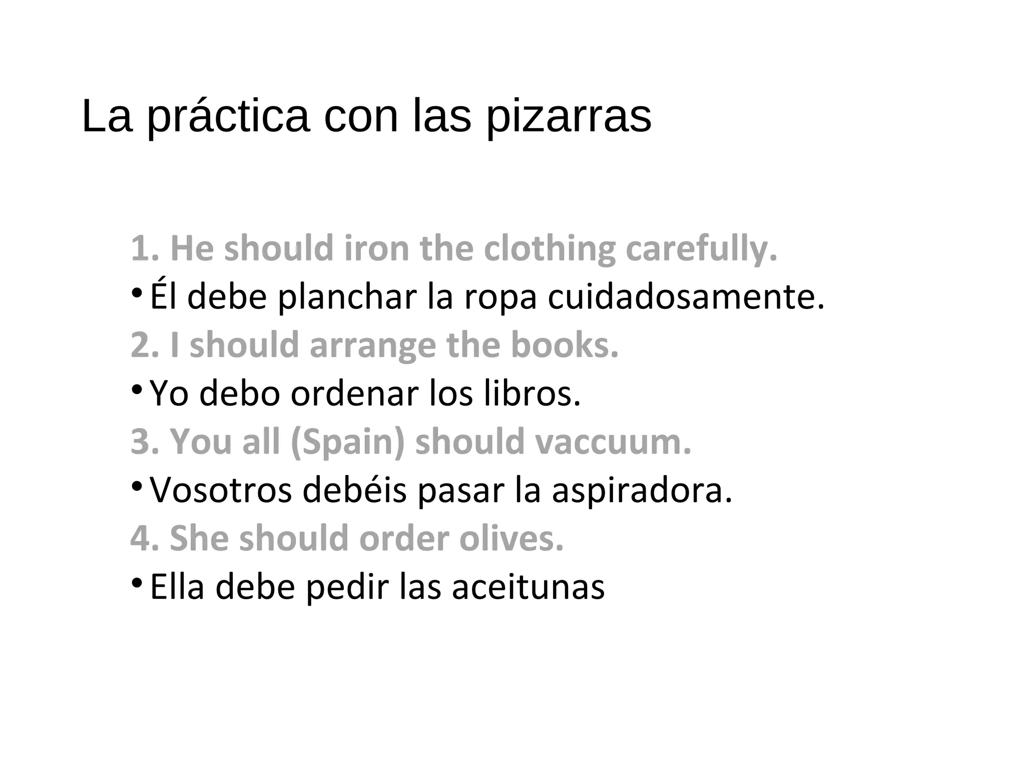 Deber + infinitive | PPT