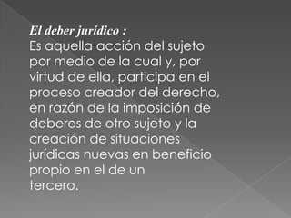 Deber juridico (2) | PPTX