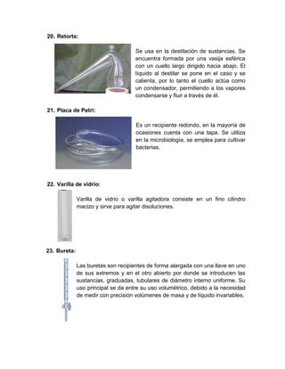30 Materiales de Vidrio para Laboratorio de Química | PDF