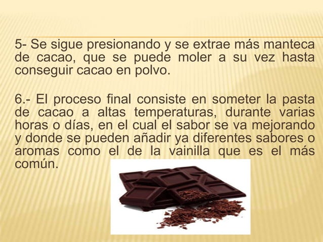 Elaboración de chocolate | PPTX