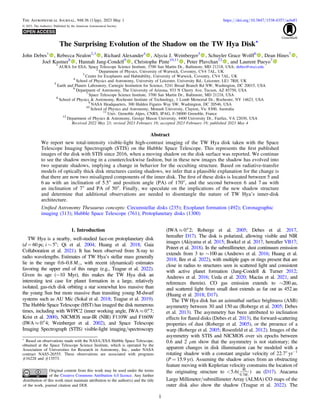The Surprising Evolution of the Shadow on the TW Hya Disk | PDF