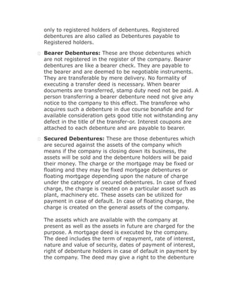 Debeture as sources of finance | RTF