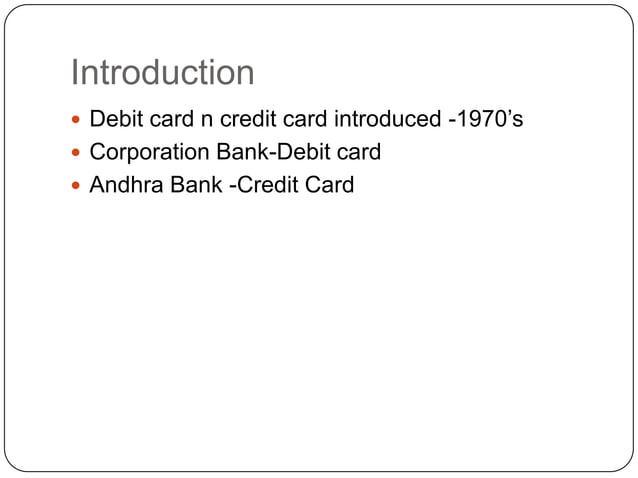 Debit and credit card | PPT