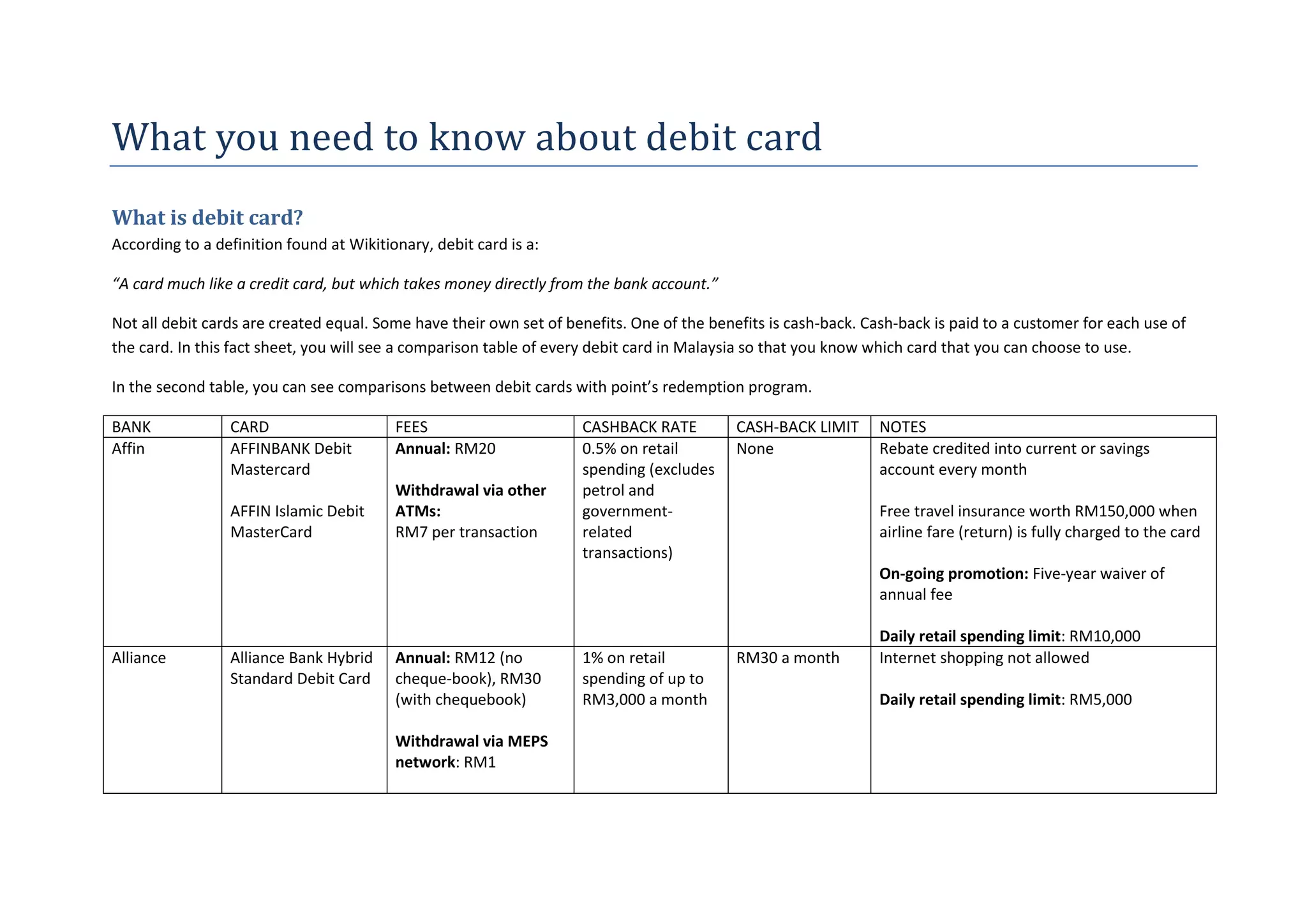 What you need to know about debit card | PPT