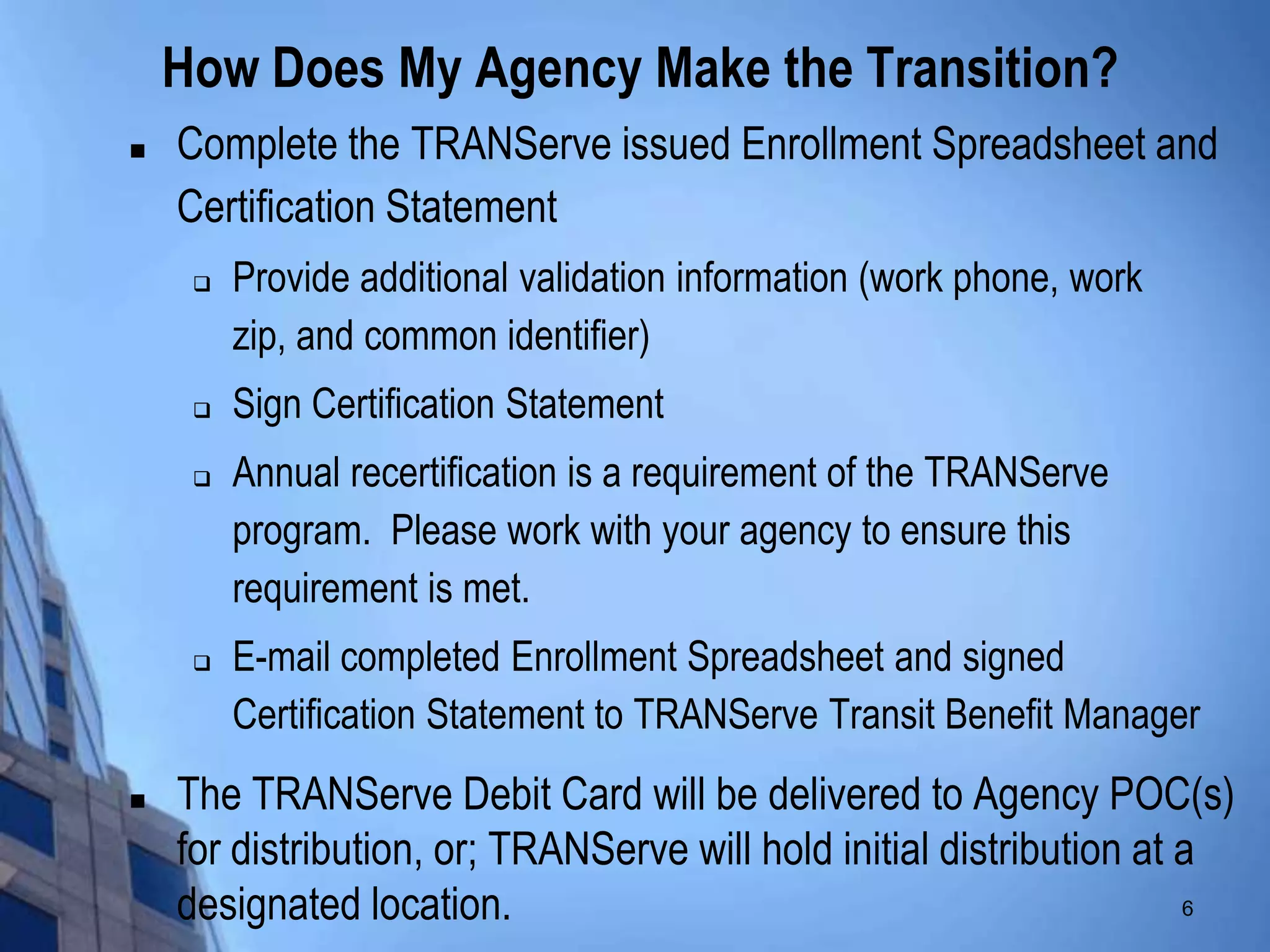 TRANServe Debit Card Overview | PPTX