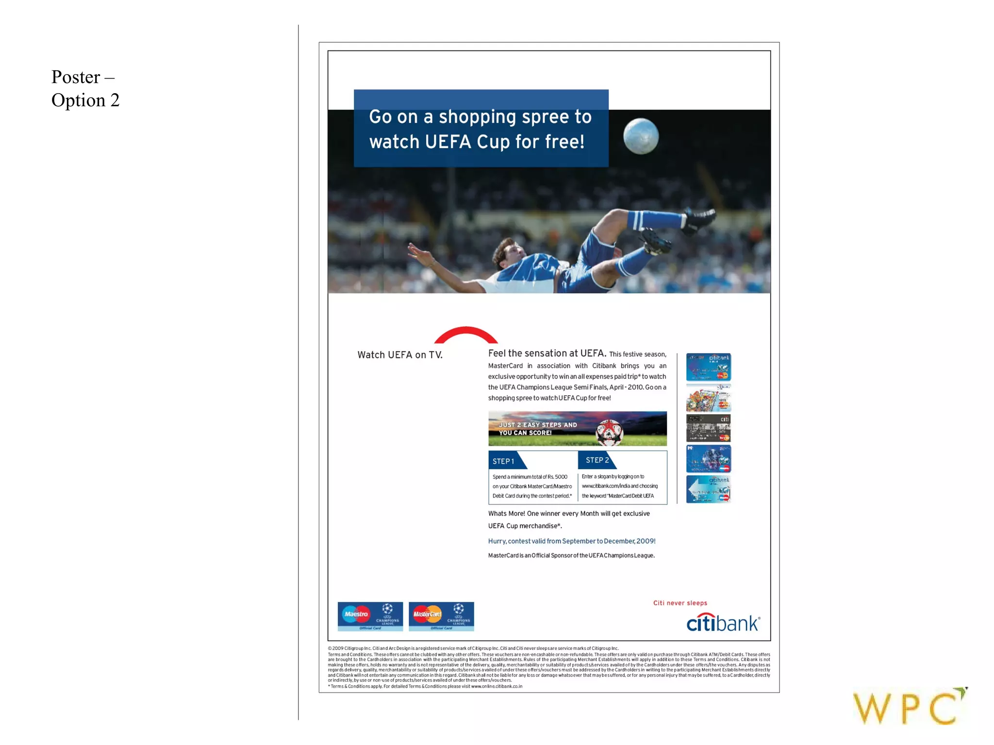 Debit card promo campaign uefa citibank 23-09-09 | PPT