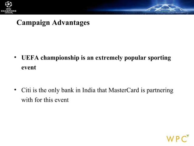 Debit card promo campaign uefa citibank 23-09-09 | PPT | Credit Cards ...