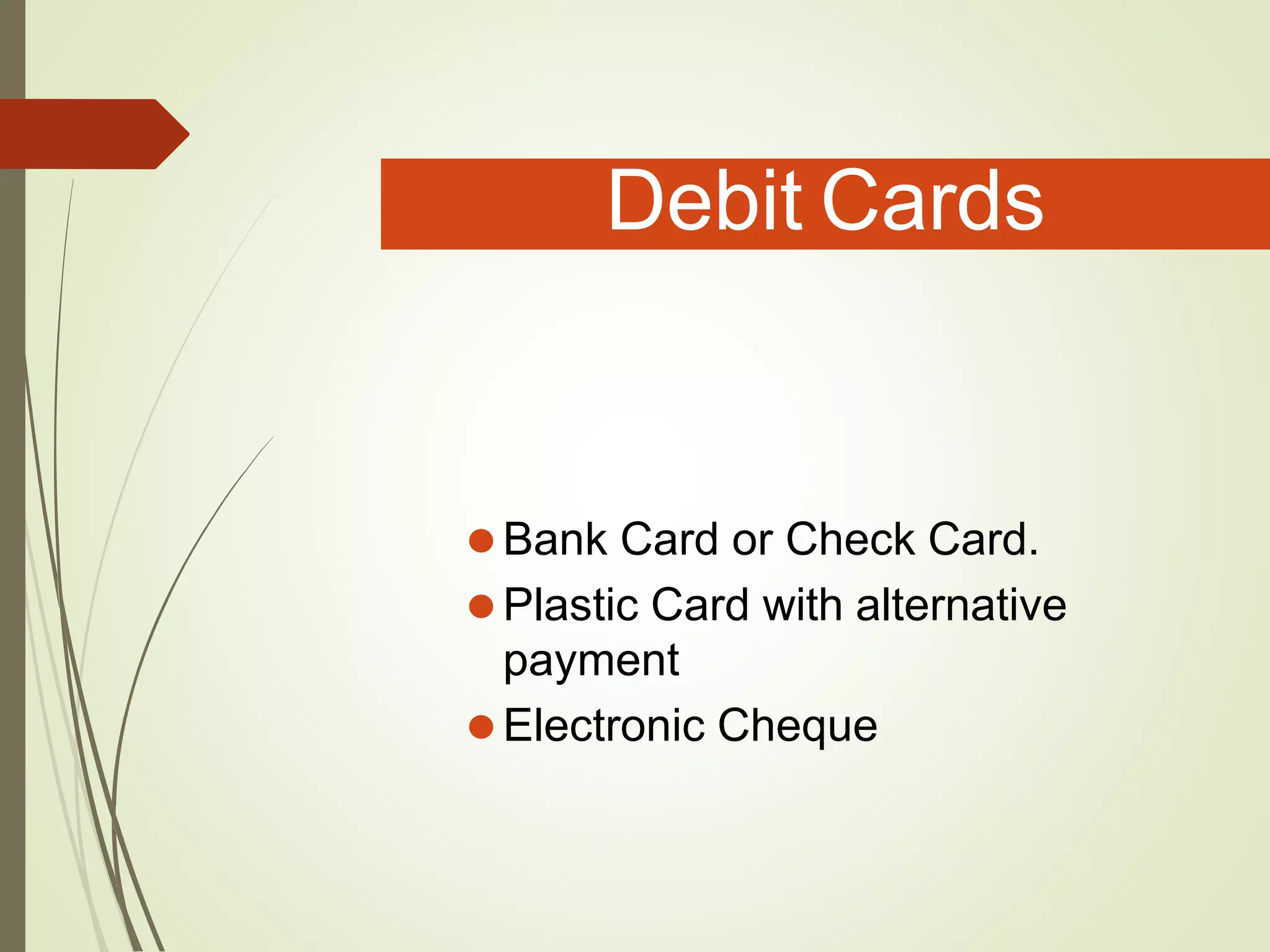 Debit Cards & Credit Cards | PPTX