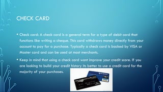 Debit card sultana.pptx INFORMATION FOR STUDENTS | PPTX