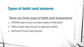 Presentation on Debit and credit card | PPTX