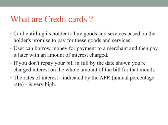 Debit & Credit cards | PPT
