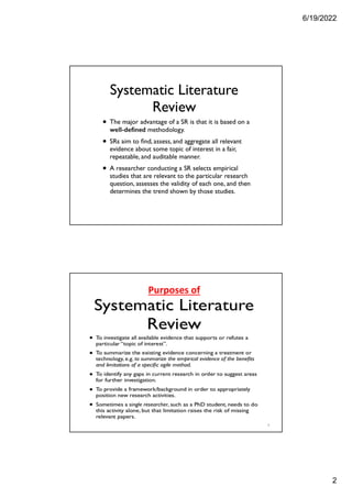 Systematic Literature Review on academic research | PDF